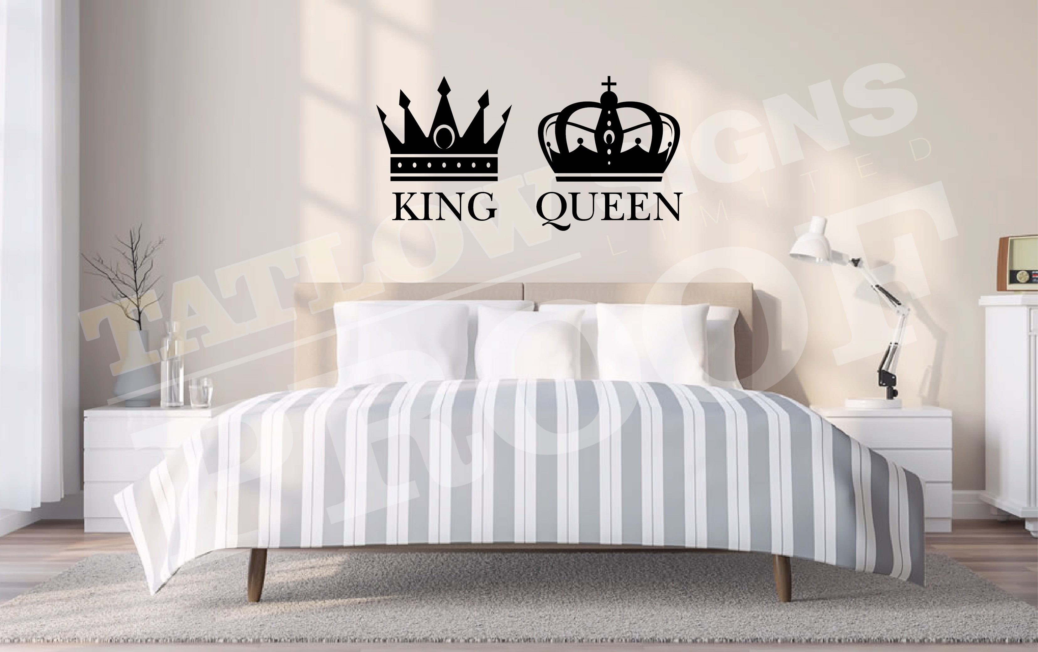King and Queen Self Adhesive Vinyl Decor - Tatlow Signs Limited